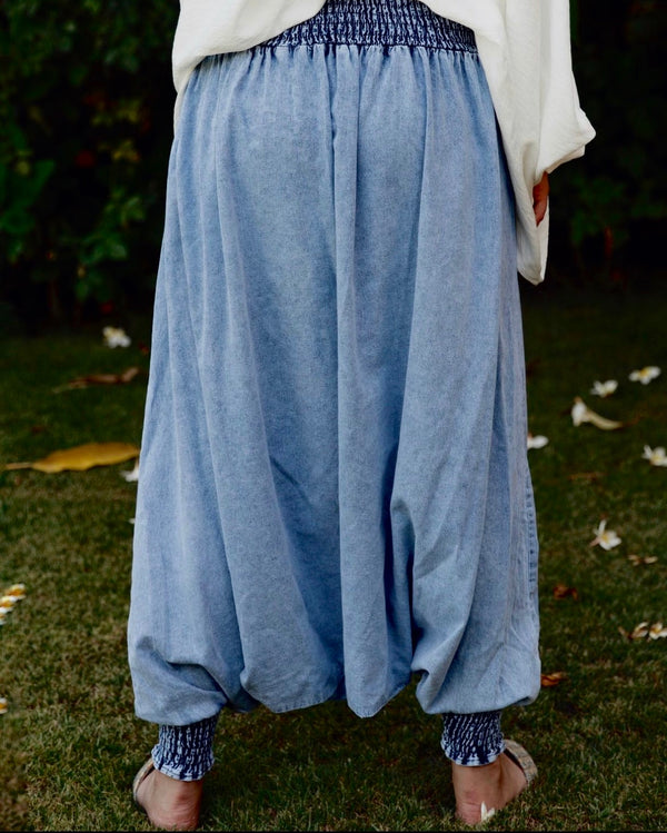 Light Blue Denim Sherwal - Theyab